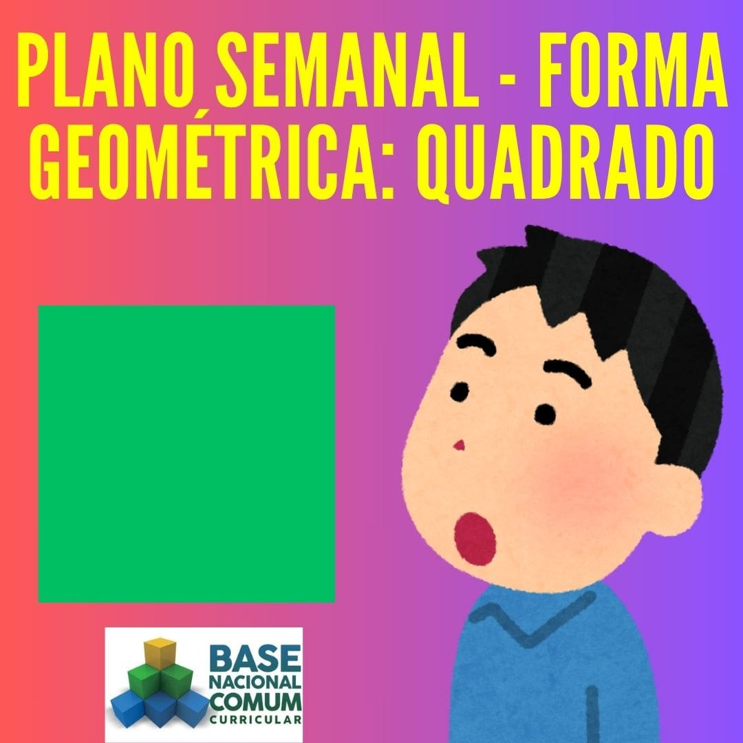 Plano semanal Forma Geométrica Quadrado | Tá Pronto