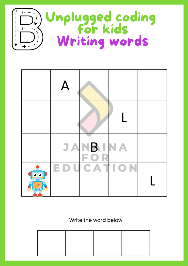55 literacy and unplugged coding worksheets | Tá Pronto