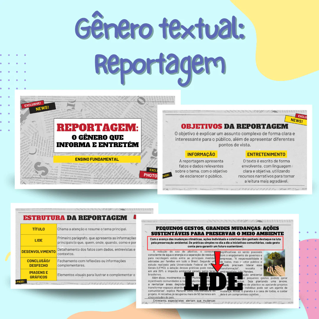 Gênero textual: Reportagem - Apresentação de ... | Tá Pronto