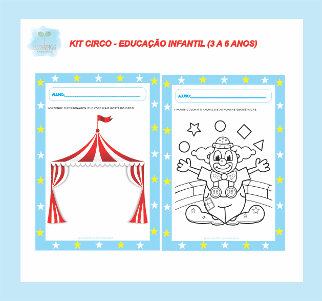 Kit Circo Educação Infantil - 3 a 6 anos | Tá Pronto