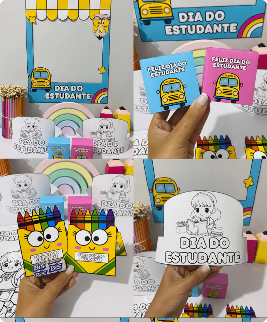 Kit Dia do Estudante para Imprimir | Tá Pronto