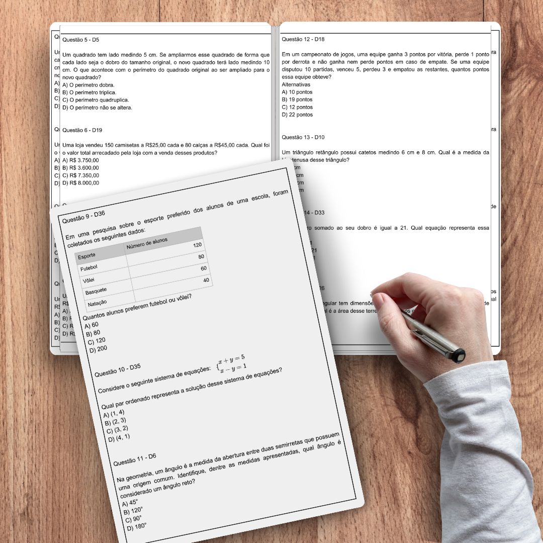 📘 Simulado SAEB – 9º Ano com 20 Questões + Gabarito 📘 | Tá Pronto!