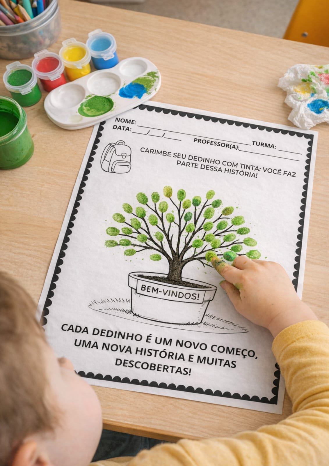 Kit com Atividade Carimbo de Dedinhos + Paine... | Tá Pronto