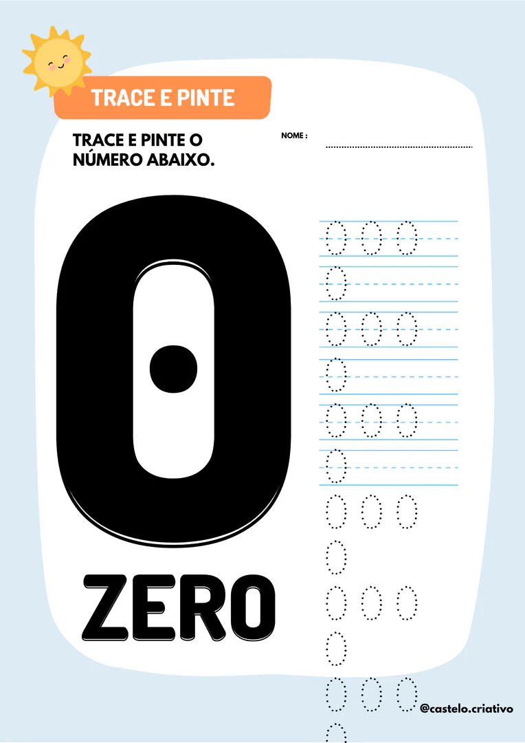 Treinando os Numerais: Atividades de Trace e ... | Tá Pronto